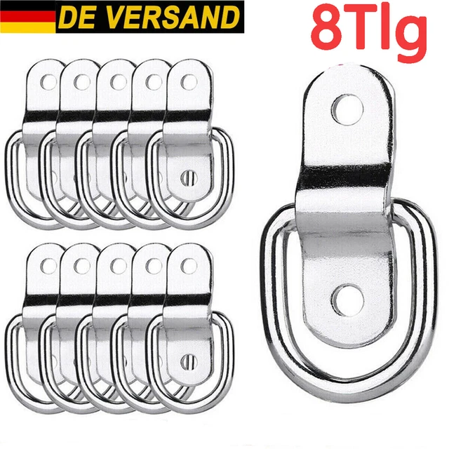 8 STK ZURRÖSEN PKW Anhänger Zurröse Zurrbügel 800kg Befestigung Spanngurt Halter EUR 11,39 ...
