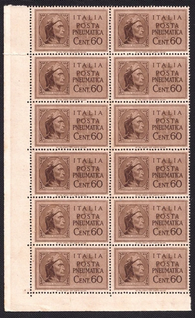 POSTA PNEUMATICA 1945 60 cent. blocco integro EUR 3,49 - PicClick IT