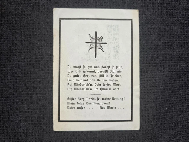 STERBEBILD WWII OBERGEFREITER Fronau MG-Schütze Endkampf Sabaza Ungarn ...