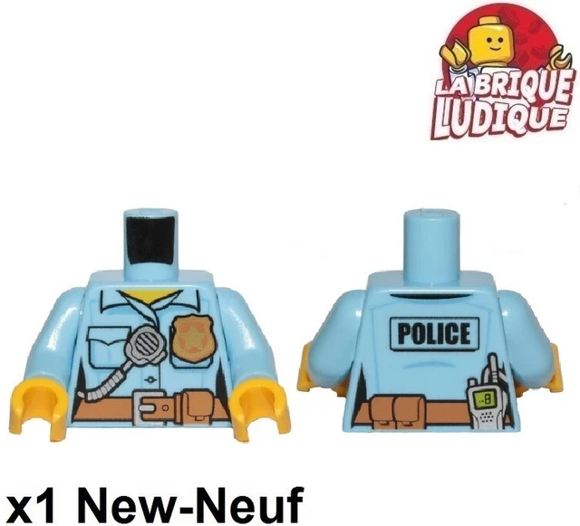 LEGO 1X MINIFIG Torso Torso Police Gold Badge Gold Radio Belt ...