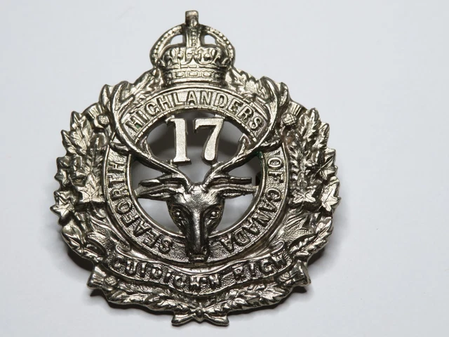 CANADA CEF WW1 Cap Badge The 17th Battalion, (Nova Scotia Seaforth ...