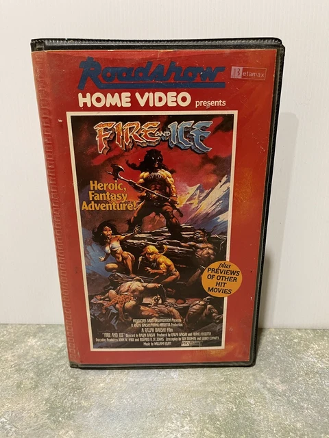 RARE BETA BETAMAX FIRE AND ICE Roadshow Home Video Tape Clamshell Ex-Rental VGC $150.00 ...
