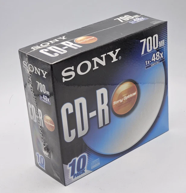 SONY CD-R 700MB 48x Compatible 10 Pack Recordable Media $14.90 ...