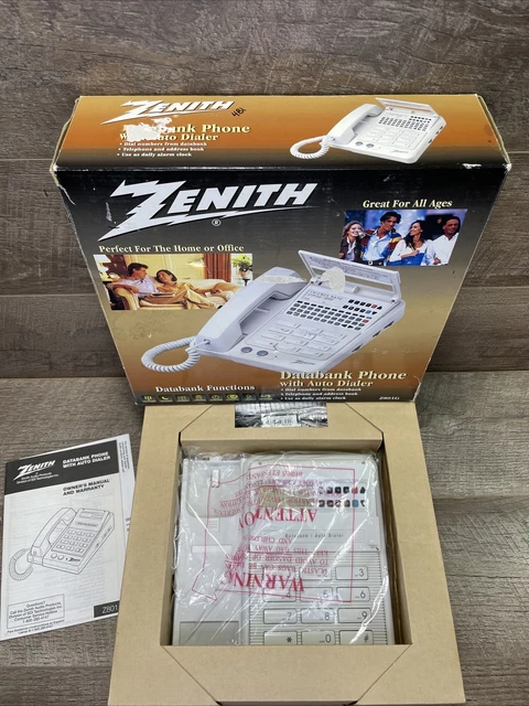ZENITH MODEL Z801G Databank Phone w/ Auto Dialer - Brand New Vintage ...