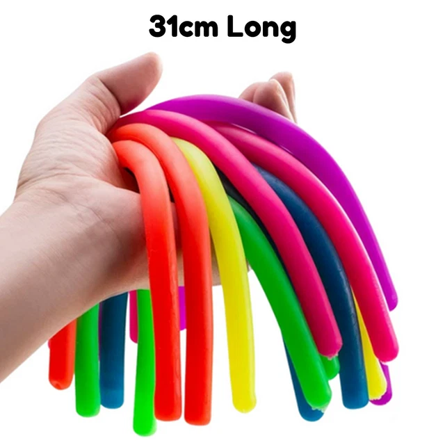 6X STRETCHY MONKEY Noodle Fidget Toys Kids Stress Sensory Relief String ...