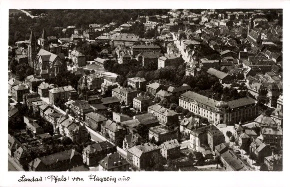 AK LANDAU IN der Pfalz, Fliegeraufnahme - 11173137 EUR 11,40 - PicClick DE