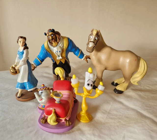 DISNEY BEAUTY AND the Beast Figures Cake toppers Bundle £9.00 - PicClick UK