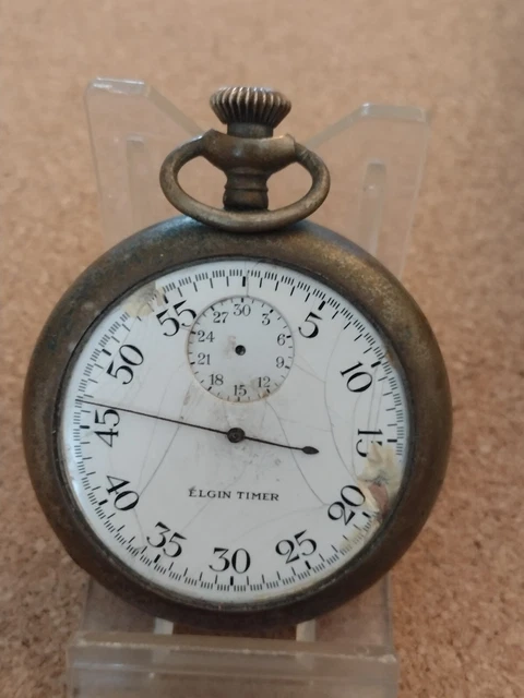 ELGIN STOP WATCH military Bombers watch ELGIN Natl Watch IWC USA rare £ ...