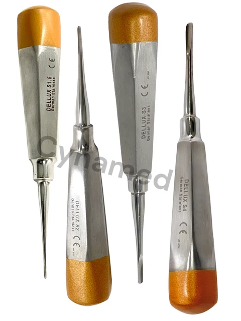 GERMAN DENTAL ELEVATOR Extracting Luxating Apical Root Elevator Set Of ...