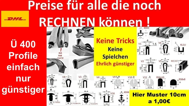 KANTENSCHUTZPROFIL KANTENSCHUTZ KEDER Profil Klemmprofil Gummi ...