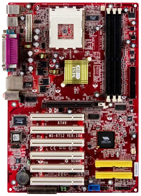 MAINBOARD MSI KT4V MS-6712 Ver:10A Socket 462 DDR CNR AGP PCI £60.56 ...