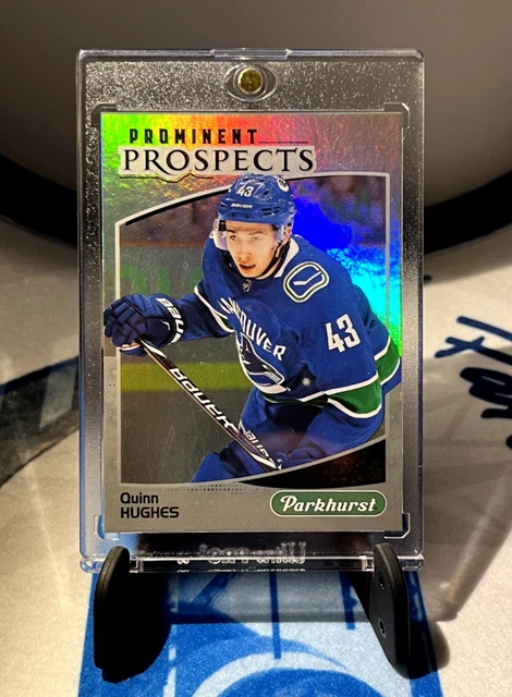QUINN HUGHES RAINBOW FOIL Rookie Card 2019-20 Parkhurst Prominent ...