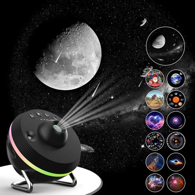 13IN1 PLANETARIUM GALAXY Starry Projector Night Light Rotating LED Lamp ...