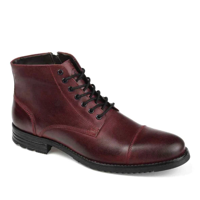 THOMAS & VINE Barton Cap Toe Ankle Boots In Oxblood Nwot Men's Size 8 £ ...