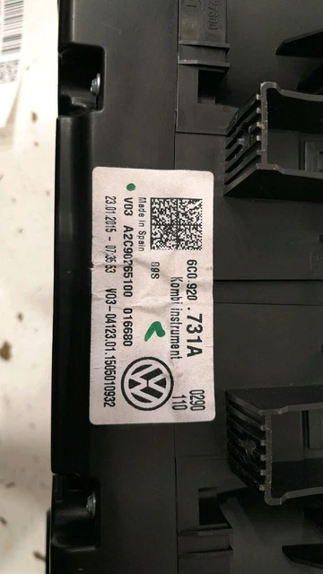 TABLEAU DE BORD compteur pour VOLKSWAGEN POLO 6C0920731D 430641 EUR 131 ...