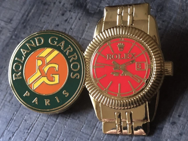 PINS PIN MONTRE Watch Rolex Rouge Roland Garros Qualite Arthus Bertrand ...