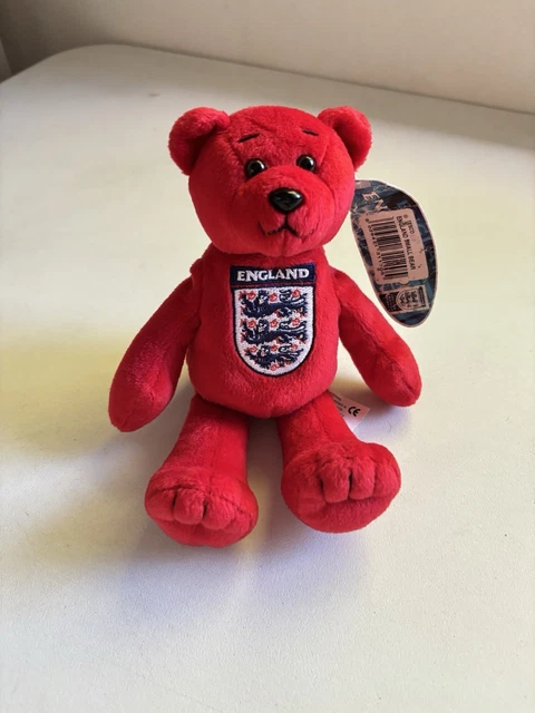 ENGLAND FOOTBALL SMALL Red Bear Plush Toy with Tags Great Condition £10 ...