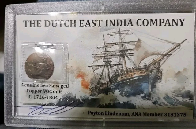THE DUTCH EAST India Company Genuine Sea Salvaged Copper Voc Duit 1726 ...