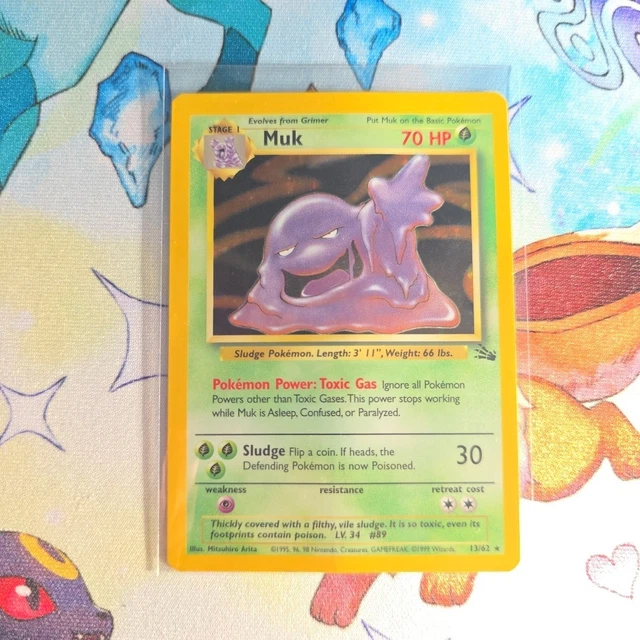 MUK FOSSIL 13/62 Holo Unlimited Pokémon Card HP Crease £5.00 - PicClick UK