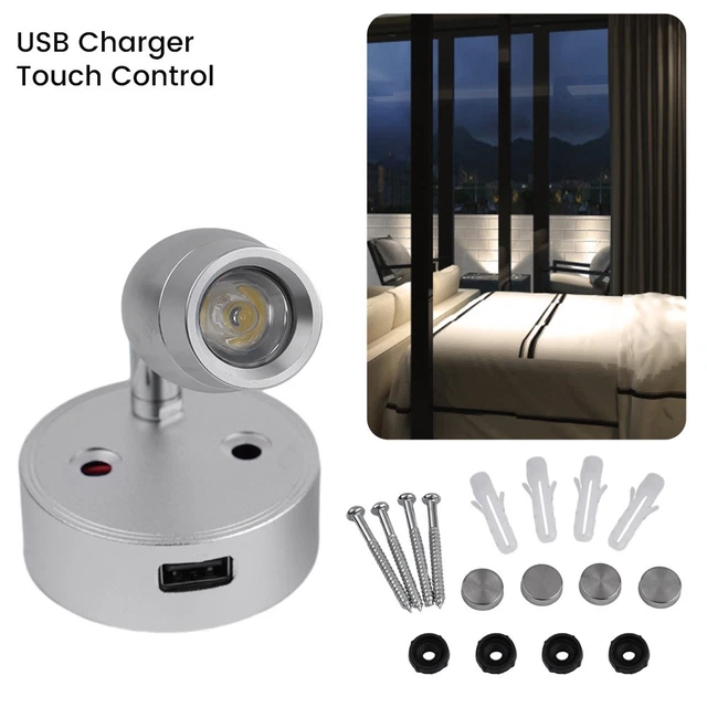 SPOT READING LIGHT Aluminum Boat Camper Caravan LED Light Reading Spot ...