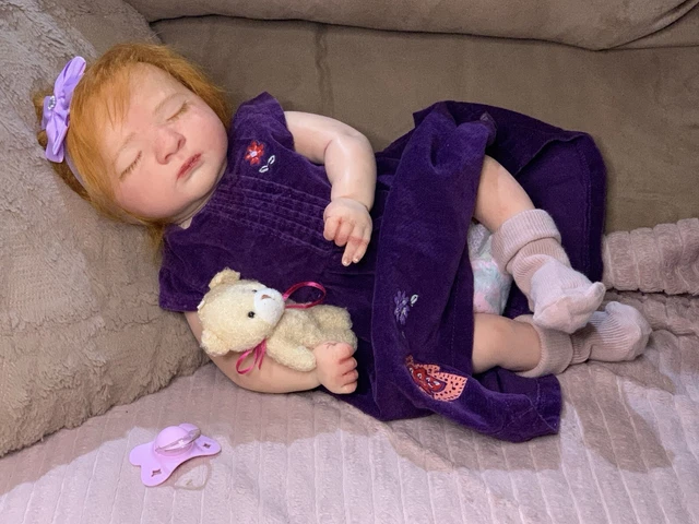 SWEET REBORN BABY GIRL Doll CAROL Sleeping Realborn COMPLETED ...