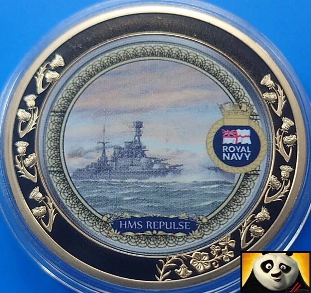 2020 SHIPS OF the Royal Navy HMS REPULSE 40mm Commemorative Coin Medal ...