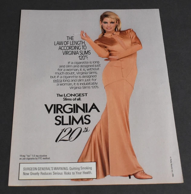 1986 PRINT AD Heels Fashion Style Lady Long Legs Virginia Slims Blonde ...