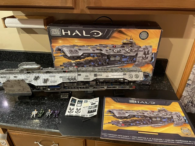 RARE HTF MEGA Bloks Halo UNSC Forward Unto Dawn Set 97117 Ship Box ...