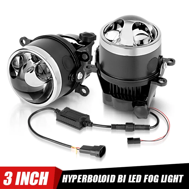 2X 3INCH BI LED Projector Lens Fog Lights Hyperboloid Hi/Lo Spotlights ...