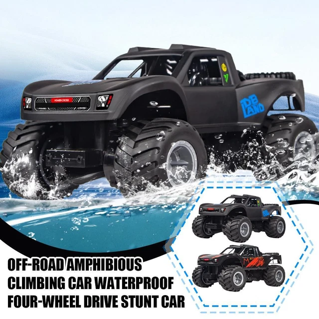 OFF-ROAD AMPHIBIOUS WATERPROOF 4WD stunt remote control toy car New D3 £29.45 - PicClick UK