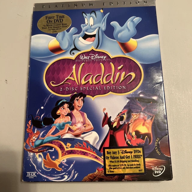 DISNEY ALADDIN ANIMATED Movie, Platinum Edition (DVD, 2004) £11.45 ...