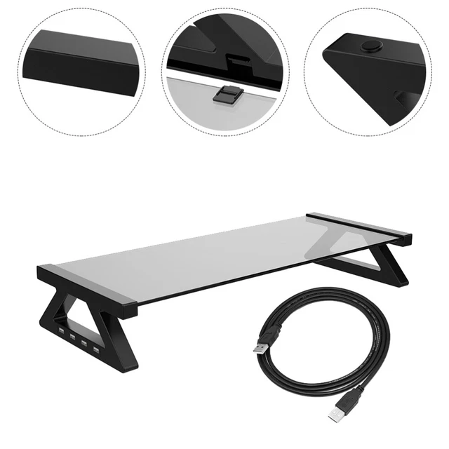 PC RISER STAND Desktop Laptop Stand TV Bed Organizer Stand £30.99 ...
