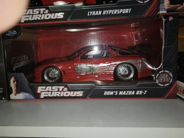1:24 JADA TOYS Mazda RX7 Fast and Furious DOMS RED 1993 Mazda RX-7 FD3S ...