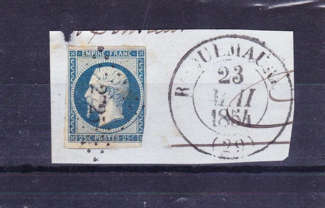 TIMBRE FRANCE N15 avec grand cachet à date RARE cote 2500 Bon état EUR ...