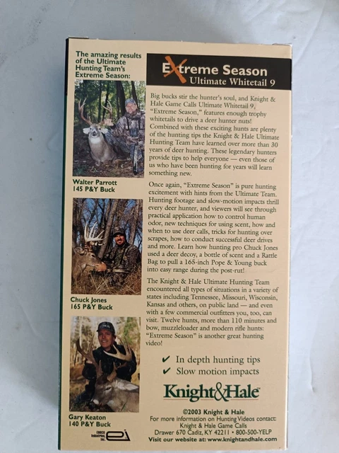 DEER HUNTING KNIGHT & Hale Extreme Season "Ultimate Whitetail #9" Deer ...
