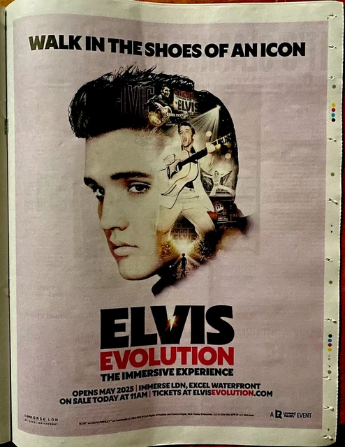 ELVIS PRESLEY NEW Exhibition Evolution London 2025 Advert News Ad ...