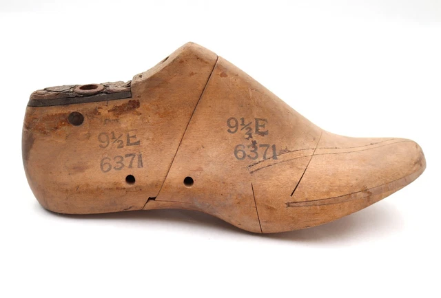 ANTIQUE 9-1/2 E Wooden Shoe Form Last £68.02 - PicClick UK