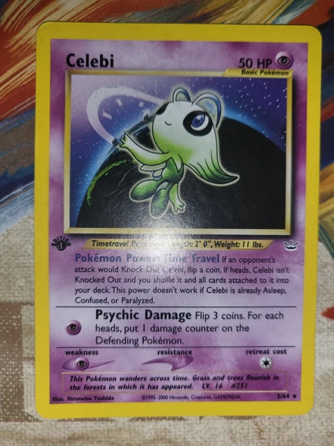 POKÉMON TCG CELEBI Neo Revelation 3/64 Holo 1st Edition Holo Rare $414. ...