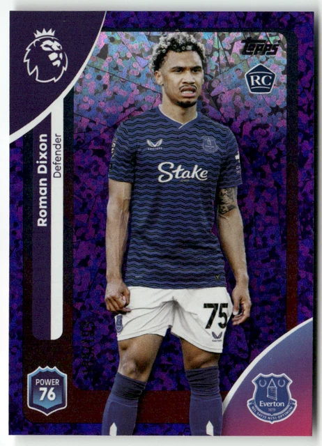 TOPPS PREMIER LEAGUE 2025-26 N º 134 Roman Dixon Rookie Púrpura Sparkle ...