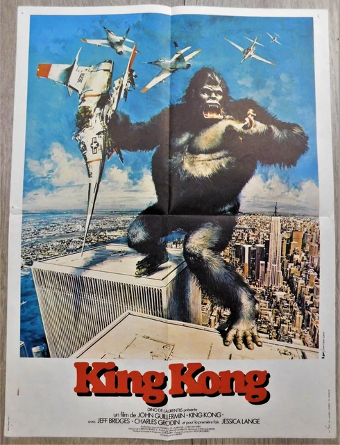 KING KONG AFFICHE ORIGINALE Poster 40x60cm 15"21 1976 Jessica Lange Bridges EUR 75,00 - PicClick FR