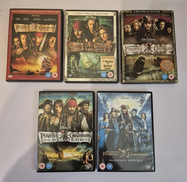 PIRATES OF THE Caribbean 5-Movie Collection DVD Set 📀 Johnny Depp ...