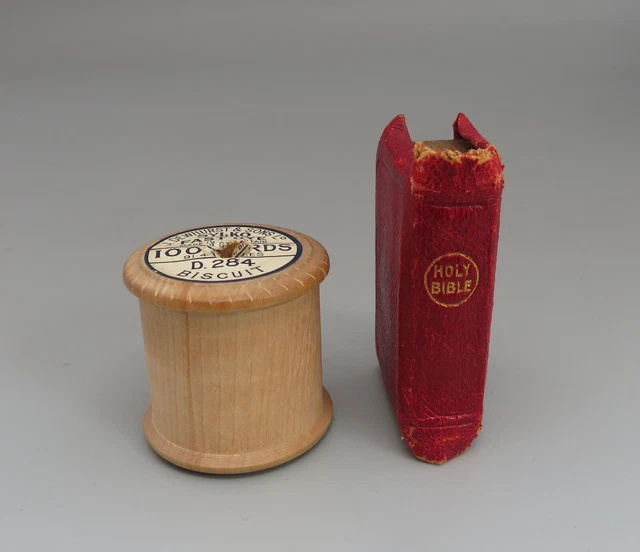 OLD MINIATURE HOLY Bible Bryce & Son Dated 1896 With Magnifier As ...