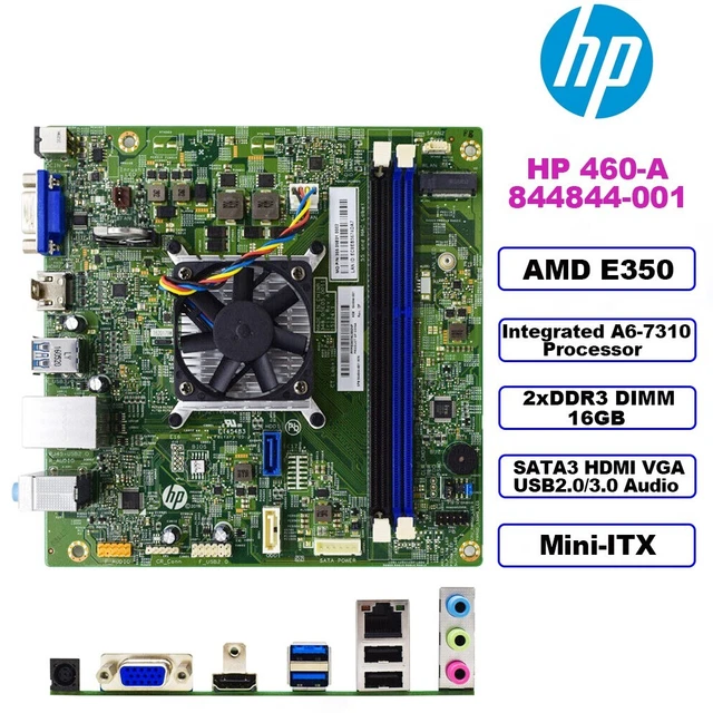 HP 460-A MOTHERBOARD Mini-ITX Integrated CPU AMD E350 DDR3 16GB HDMI ...