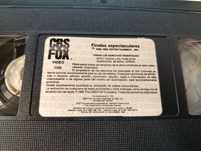 SPECTACULAR NBA FINALS (1990) 48 Min PAL VHS Spanish - Family Friendly ...