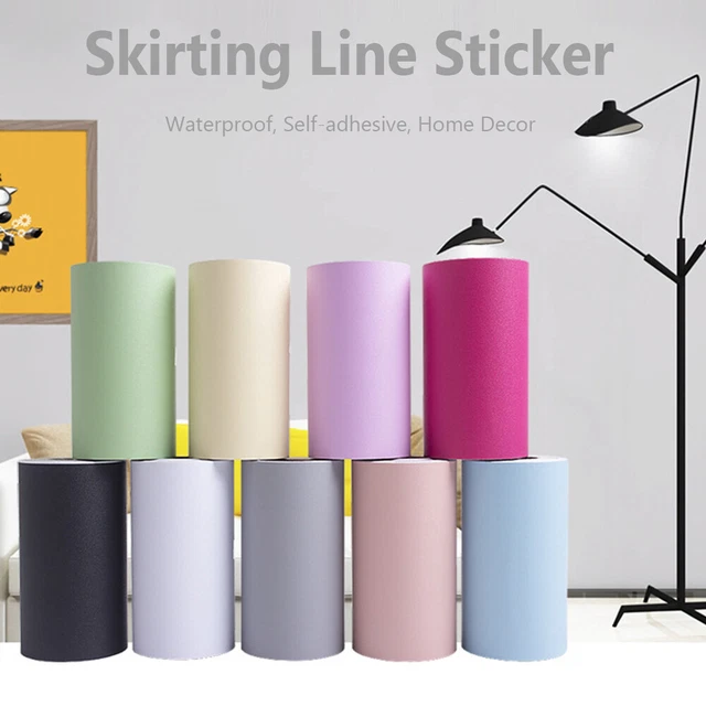 VINYL DECALS SKIRTING Line Baseboard Wall Border Stickers Waist Line ...