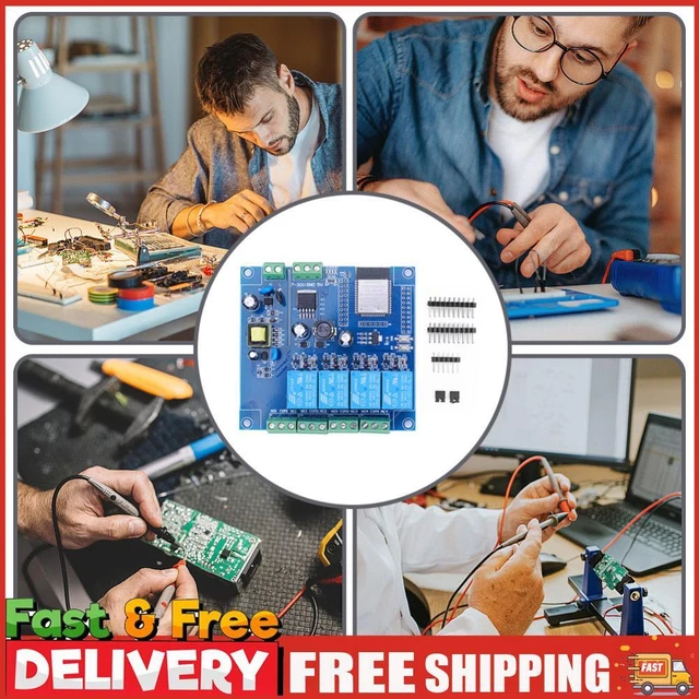 4 CHANNEL ESP32 Relay Module AC220/DC5-60V Programmable Relay Module ...