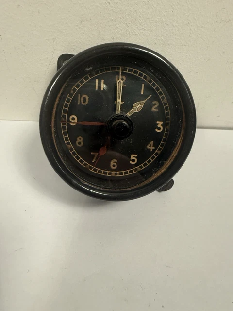 WW2 RAF COCKPIT panel clock 8 day Mk 2 D 1941 dated Possibly Spitfire ...