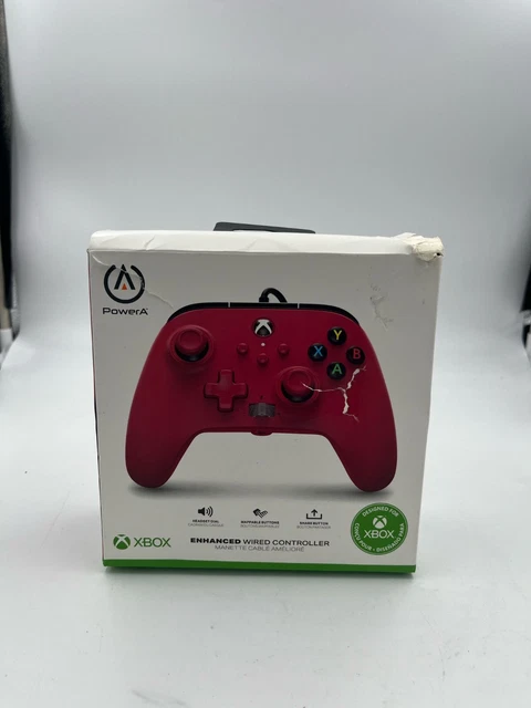 JOYSTICK CONTROLLER XBOX Power A Enhanced Wired Controller Artisan Red ...