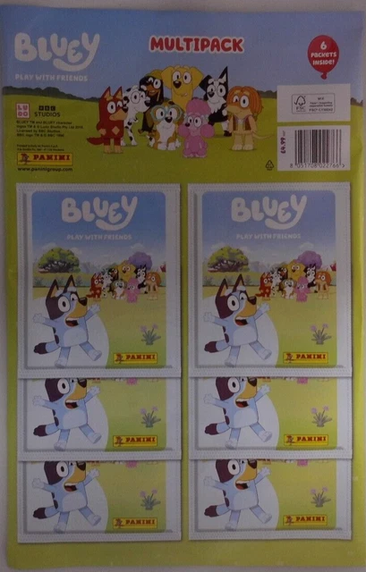 PANINI BLUEY PLAY With Friends 2025 Stickers Collection Multipack (6 ...