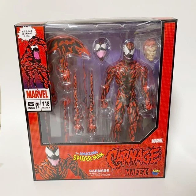 MEDICOM TOY MAFEX No.118 Amazing Spider-Man CARNAGE COMIC Ver. Action ...